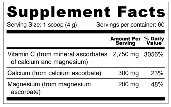 Buffered C Powder Supplement for Adrenals, Immune System, Skin ...