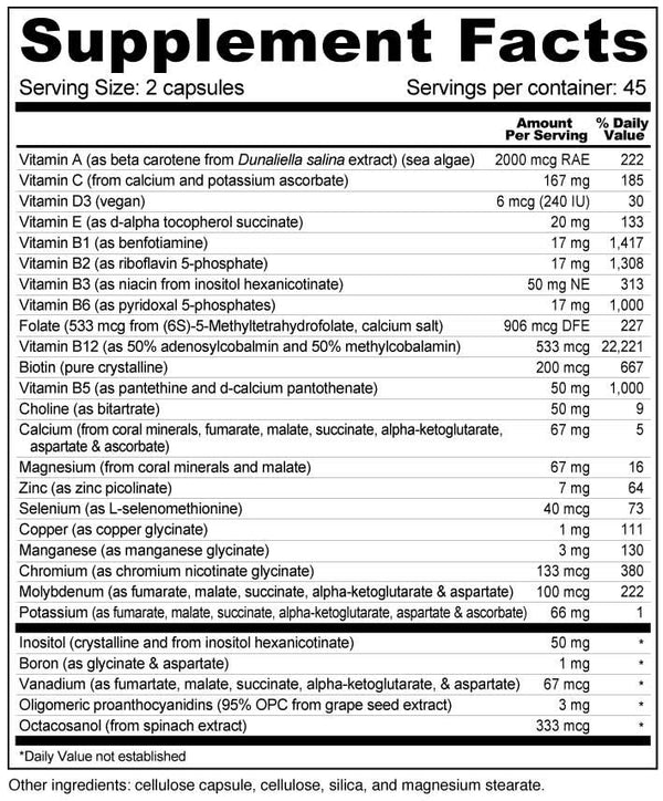 Daily Energy Multiple Vitamin - Highest Quality Multivitamin Supplement ...